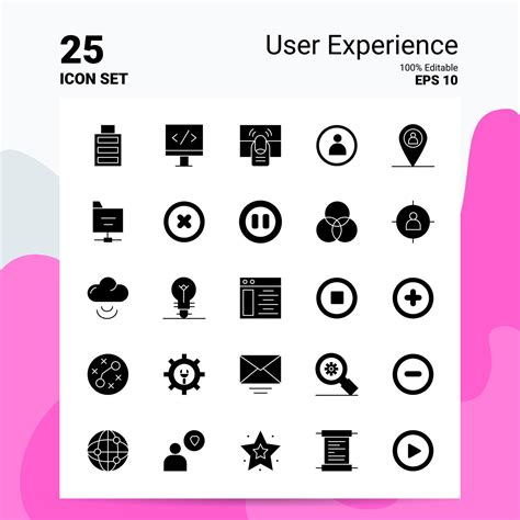 25 User Experience Icon Set 100 Editable Eps 10 Files Business Logo
