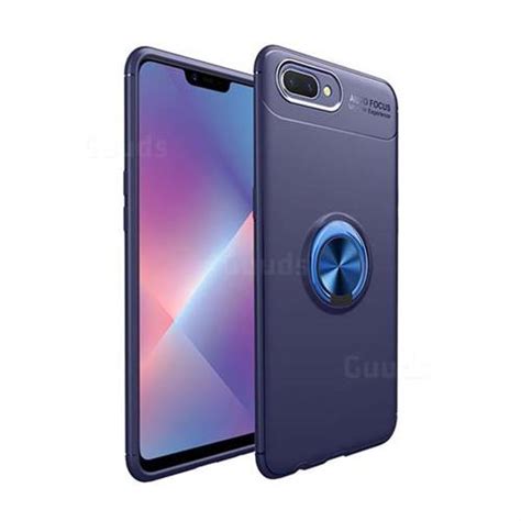 Auto Focus Invisible Ring Holder Soft Phone Case For Oppo A S Oppo A Blue Oppo A S A
