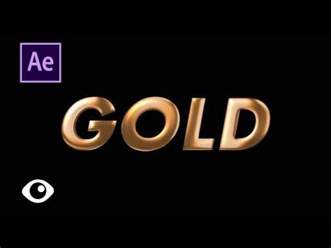 Easy AE Tutorial D Looking Golden Metallic Text Adobe After Effects YouTube Text