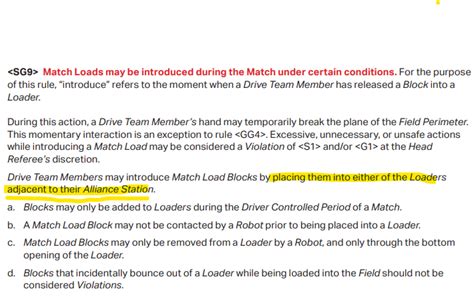 Rule Question Regarding Loaders V5RC Push Back 25 26 VEX Forum