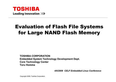Pdf Evaluation Of Flash File Systems For Large Nand Capacity Of Nand
