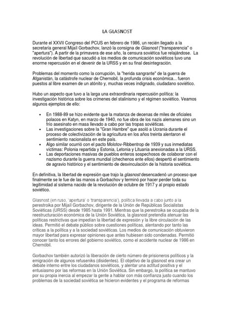 La Glasnost Pdf