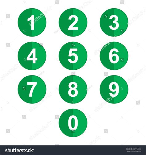Number Icons Royalty Free Stock Vector 437792866