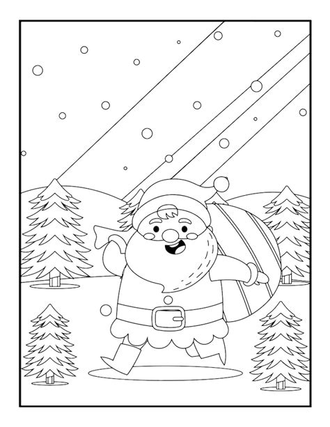 크리스마스 겨울 컬러링 아이들을 위한 발렌타인 데이 컬러링 페이지 사랑 색칠 페이지 색칠하기 책 프리미엄 벡터