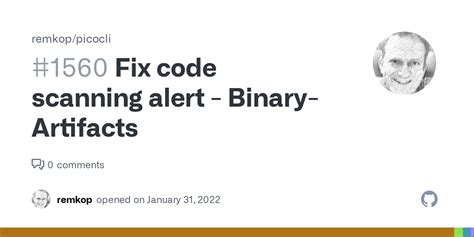 fix code scanning alert binary artifacts · issue 1560 · remkop