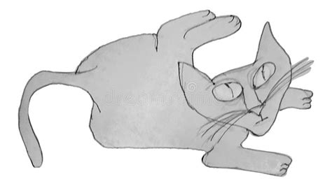 Sketchy Drawing Cat 2d Looped Animation Stock Footage Video Of Looped