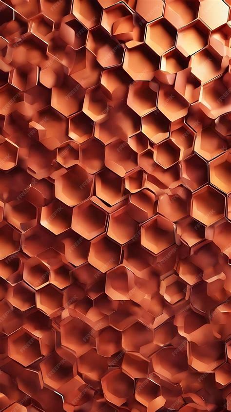 Premium Ai Image 3d Abstract Background With Flowing Hexagonal Grid