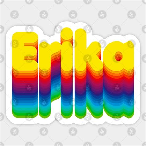 Rainbow Layers Erika Name Label Rainbow Layers Erika Name Label