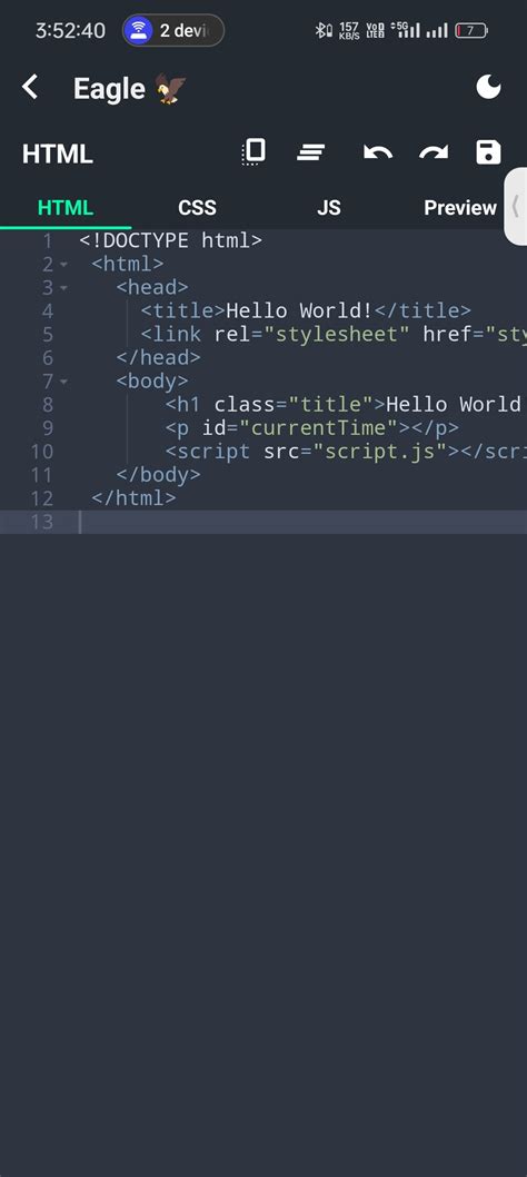 premium web ide html css js live preview created with ab