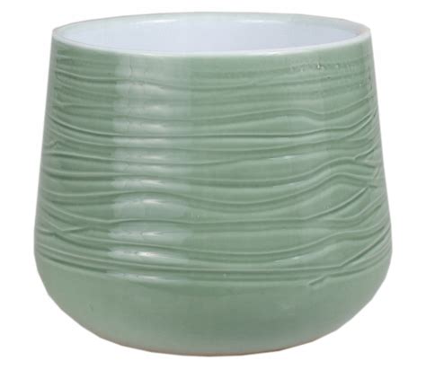 Osłonka zielona doniczka ceramiczna okrągła 13596041155 oficjalne