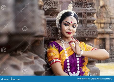 Traditional Indian Dance An Upper Body Portrait Of An Odissi Dancer