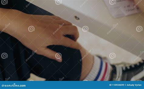 Babe Uses Cheat Notes On Exam Or Test At Babe Stock Video Video Of Adolescent Black