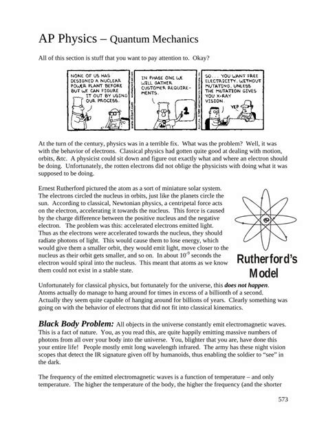 PDF AP Physics Quantum Mechanics Physics Notes And Homeworks Handou AP Physics Quantum