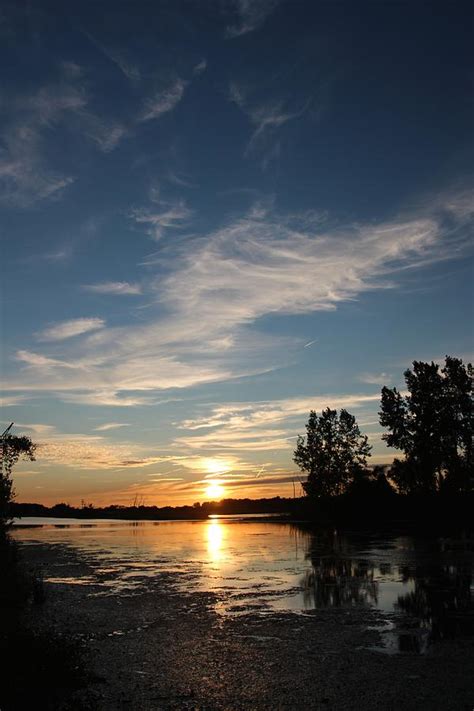 Sunset At The Lake Photograph By Bronwyn Pound Fine Art America