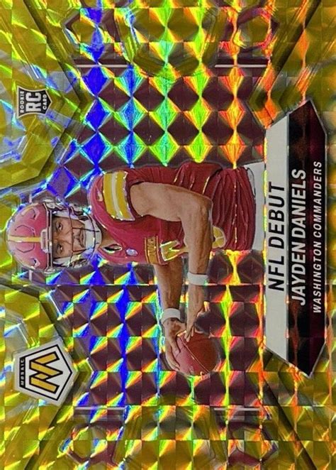 Jayden Daniels 2024 Mosaic 272 NFL Debut Reactive Yellow Price Guide