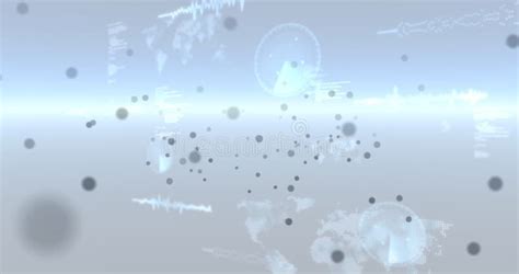 animation of network of connections on dark green background stock