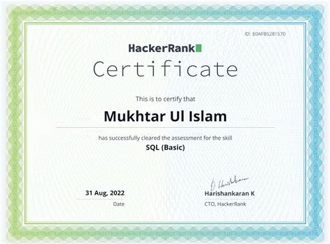 Mukhtar Ul Islam On Linkedin Hackerrank Sql Dataanalysis