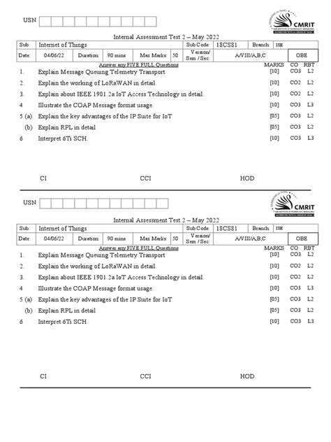 Iot Iat2 Qp A Pdf Distributed Computing Architecture Computer