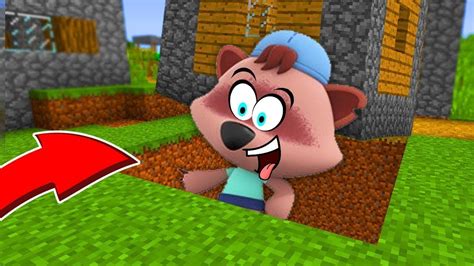 САНЯ СПРЯТАЛСЯ ПОД МОИМ ДОМОМ МИМИМИШКИ В МАЙНКРАФТ Minecraft ТРОЛЛИНГ