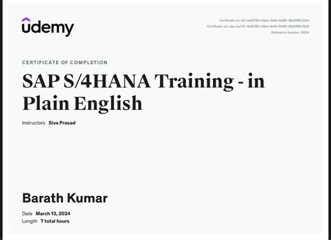 Sbarath Kumar On Linkedin Sapcommunity Saps4hana Udemy