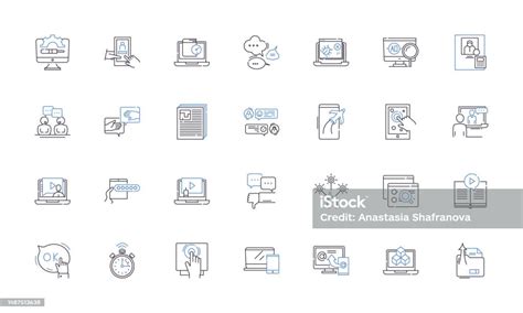 조직 도구 라인 아이콘 모음입니다 달력 플래너 일정 작업 미리 알림 체크리스트 프로젝트 벡터 및 선형 그림 목표 마감일 우선 순위 개요 표시 설정 달력에 대한 스톡 벡터