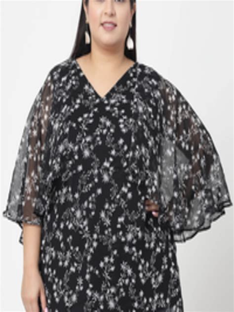 Buy Pluss Floral Printed V Neck Flared Sleeves Top Tops For Women