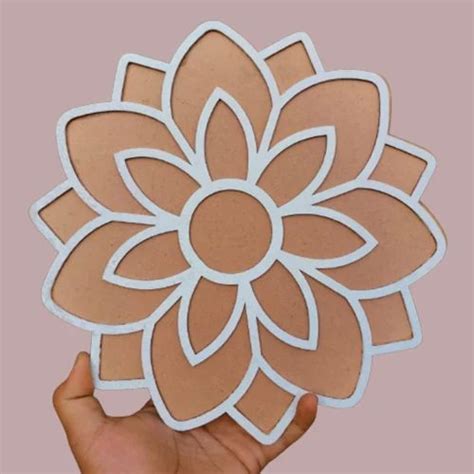 Mdf Dual Layer Island Rangoli MDF Readymade Rangoli Mat Easy To Use