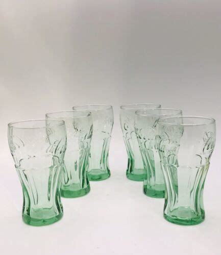 Coca Cola Coke Glass Small Drinking Cps Set Of 6 4 12 Juice Size