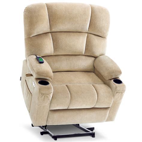 Power Lift Recliner Chair For Elderly Dual Motor Massage And Heat F