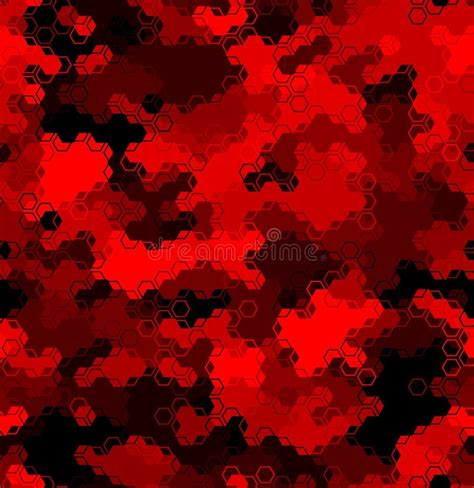 Ruby Pattern Of Triangles Hexagons Squares Red Maroon Black Colors