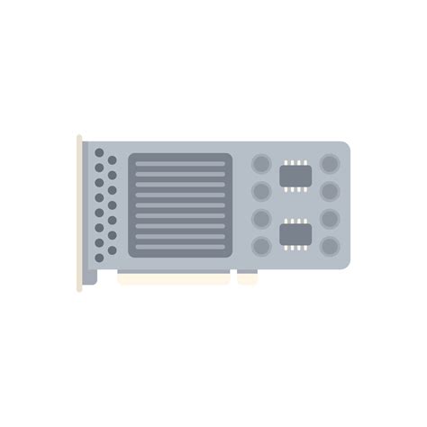 Gpu Icon Flat Vector Computer Card Vector Art At Vecteezy
