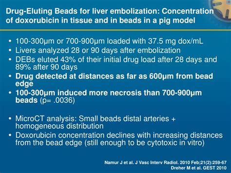 Ppt Drug Eluting Beads Chemoembolization Debdox For Hepatocellular