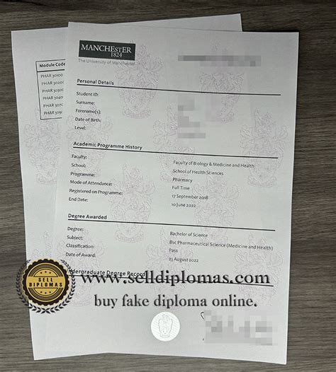 Where To Buy University Of Manchester Transcript