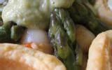 Recette Saint Jacques sur lit d asperges crémeux de panais en vidéo