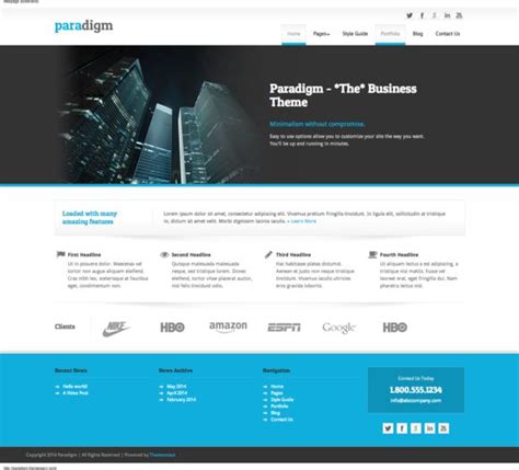 Paradigm Responsive Business Theme By Themeosaur Themes On Creative Market Creative