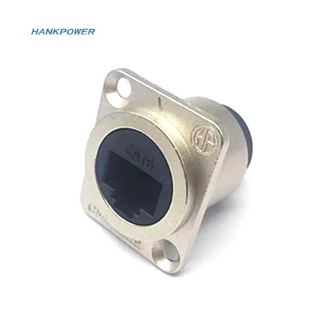 Rj45 Cat6 Socket D Type Module Industrial Panel Mount Bulkhead Signal Network Ethernet Extension