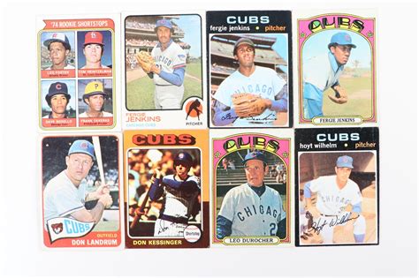 Topps Chicago Cubs Baseball Cards With Banks Williams Jenkins 1960s