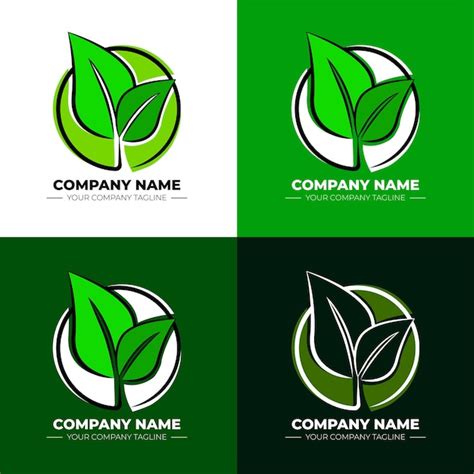 Folhas Verdes Mostrando O Ambiente Eco Verde Perfeito Para Logotipo