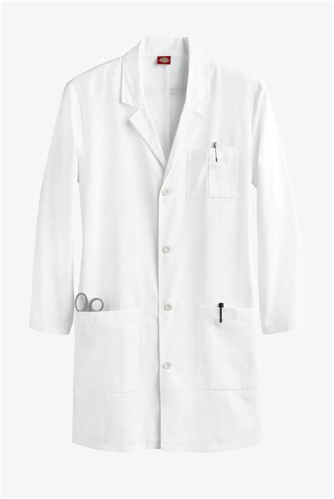 Dickies Unisex 37 3 Pocket Lab Coat Size Xl White Polyestercotton