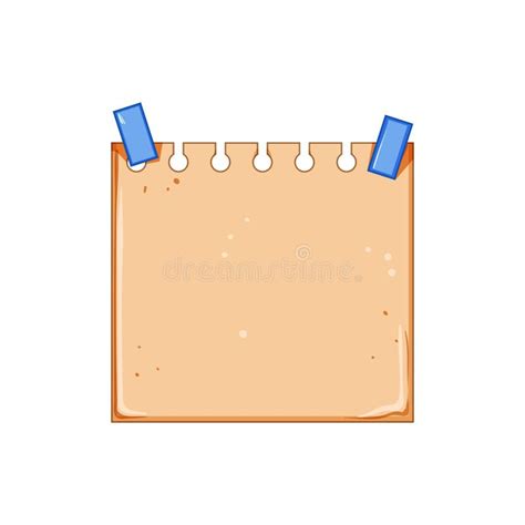 Memo Pinned Paper Notes Cartoon Vector Illustration Stock Vector