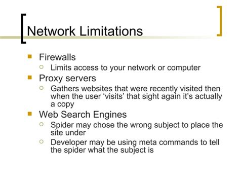 Interactive Web Site Limitations Ppt