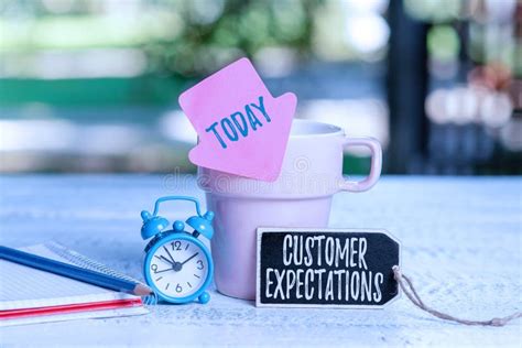 Writing Displaying Text Customer Expectations Word Written On Benefits A Client Expect Surpass