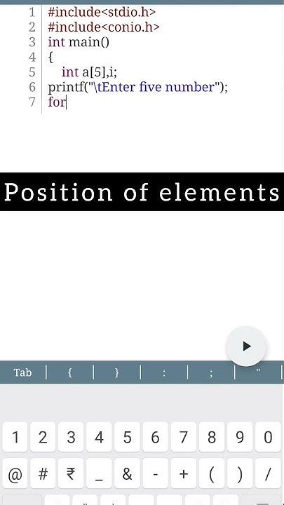 How To Declare Array And Find Position With C Language Shorts Programming Codingclanguage