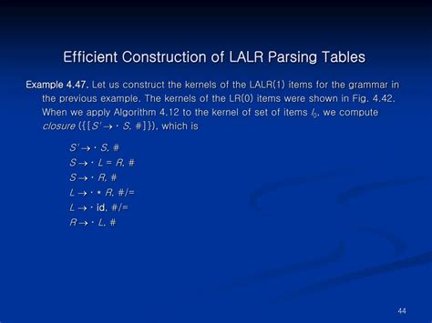 Ppt Lr Parsing Table Costruction Powerpoint Presentation Free