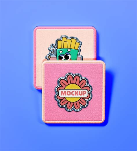 premium psd embroidered logo mock up design