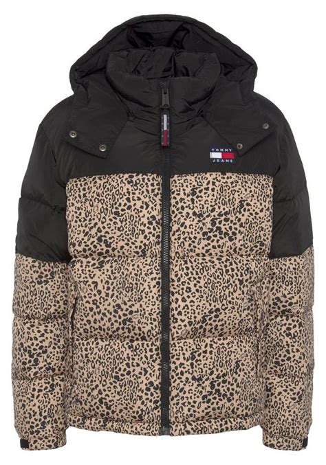 Tommy Jeans Steppjacke Tjw Clbk Leo Alaska Puffer Mit Kapuze Leomuster