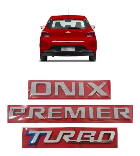 Kit Emblema Letreiro Onix Premier Turbo Tampa Frete Gr Tis