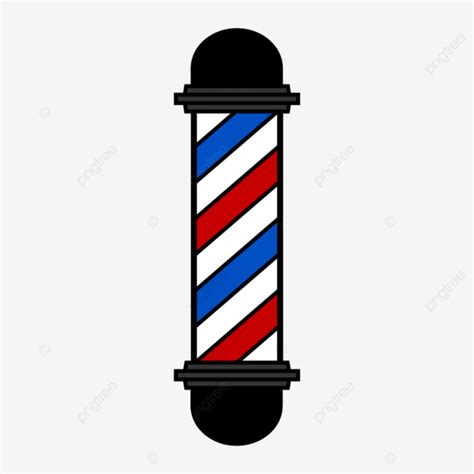 Fundo Transparente De Símbolo De Barbearia PNG Poste De Barbearia