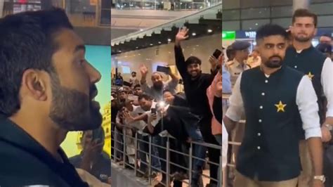 Cwc 2023 Watch Pcb Shares Video Of Team Arrival Pakistan Cricketers