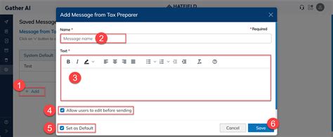 Settings Saved Messages Safesend Gather